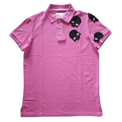 HYDROGEN夏季男网眼骷髅Polo衫