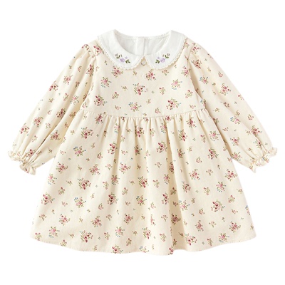 巴拉巴拉连衣裙女童A型碎花裙子