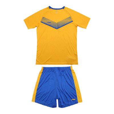 李宁足球运动训练套装组队服光板团队服短袖T恤球衣AATL103