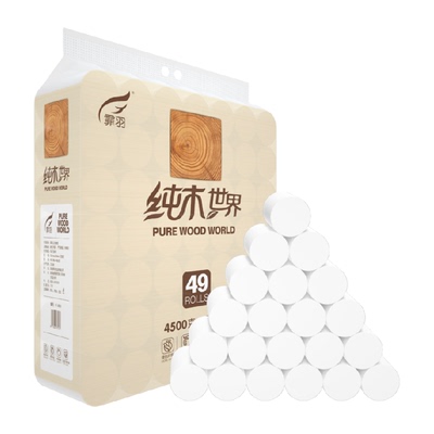 霏羽4层卷纸丝滑厚韧49卷