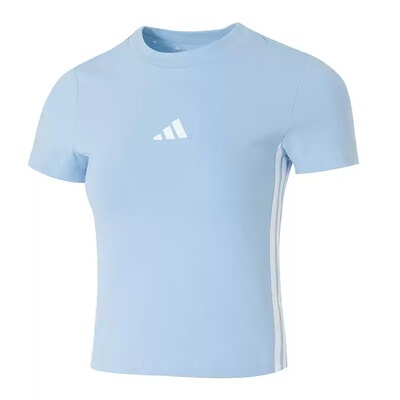 阿迪达斯新款女修身短袖运动T恤