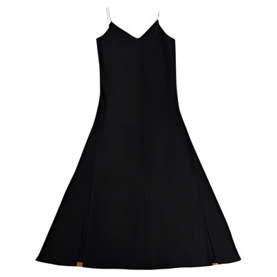 一支探戈丨小个子极简 韩国进口三醋酸纸片人吊带连衣裙30603