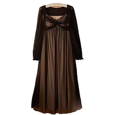 RoseTree网纱蕾丝带胸垫法式睡裙