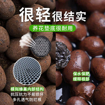 陶粒垫底养花专用多肉土盆栽铺面石花盆水培透气陶土粒回填卫生间