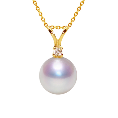 天然海水珍珠AKOYA吊坠叠戴羽毛