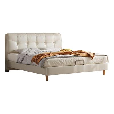 喜临门奶油风现代简约真皮软床