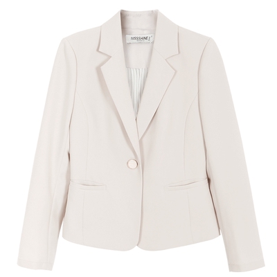 米思阳七分袖修身显瘦小西装短款