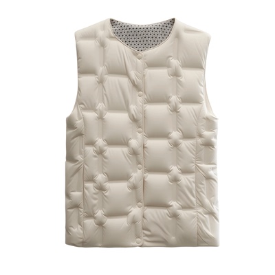 雅鹿秋冬方格加绒保暖女款羽绒服