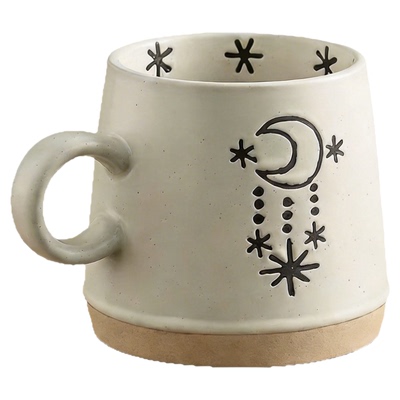 复古陶瓷粗陶大容量咖啡杯马克杯