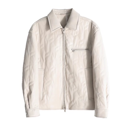 Mind Bridge皮衣男士哑光棉服短款2024冬季新款潮流夹克帅气外套