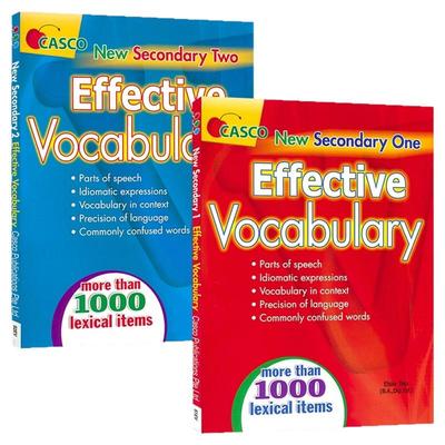 Casco Secondary Effective Vocabulary 1-2 新加坡英语 初中英语高效词汇 2册套装 词汇扩展 初中英语教辅 英文原版进口书