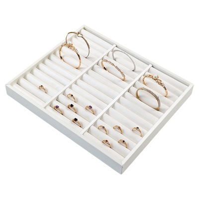 首饰托盘带盖白色手镯手串耳钉吊坠手链项链戒指盘珠宝饰品展示盘