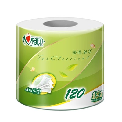 心心相印面巾纸卷纸4层100g厕纸卷纸卫生厕所纸擦手面巾纸家庭