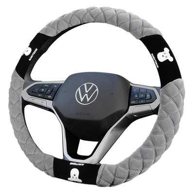 大众朗逸plus桑塔纳宝来polo速腾帕萨特迈腾方向盘套冬季毛绒把套