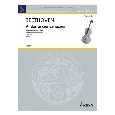 贝多芬变奏式的行板大提琴钢琴