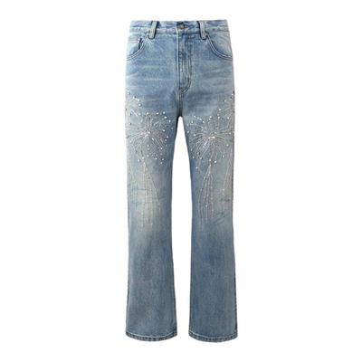 BIRTH OF ROYAL CHILD.BORC 【尤长靖同款】珍珠烟花珠链牛仔裤男