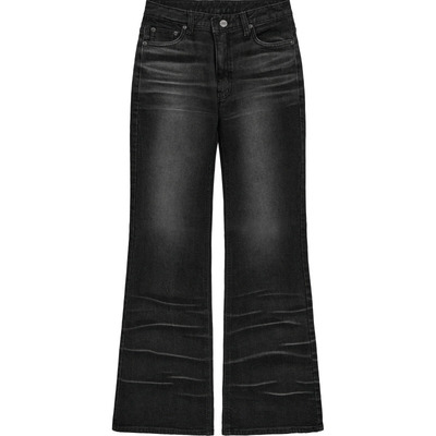 复古百搭微喇修身显瘦牛仔裤长裤