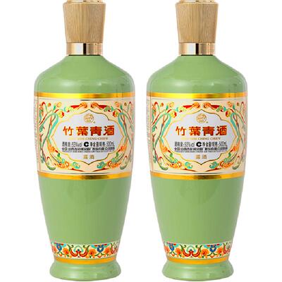 竹叶青酒53度荣耀绿500ml×2瓶