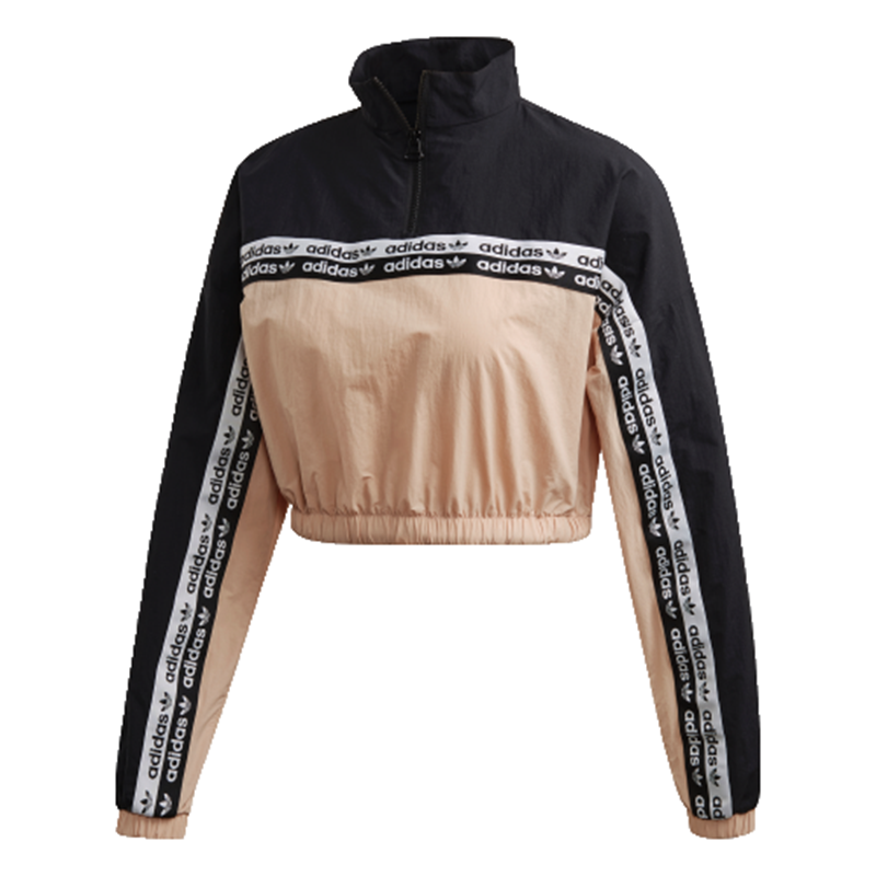 adidas三叶草专柜正品孙娜恩双层logo串标饰带短款运动卫衣ED7426_虎窝淘