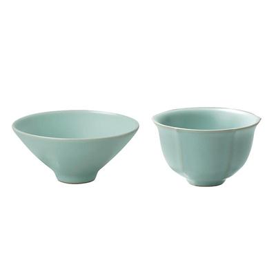 汝窑主人杯对杯茶盏中式青瓷礼盒