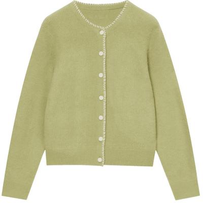 ERDOS初绒圆领单畦针织开衫