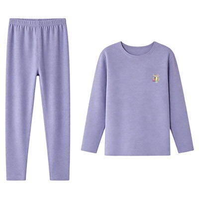 红豆居家男女童冬季秋衣秋裤套装