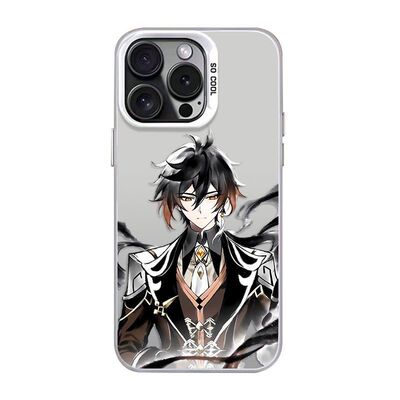 17ProMax水墨风钟离彩银华为NOVA15卡通苹果13高级感iPhone16手机壳硬适用14Plus动漫VIVOS50PROMINI创意y500