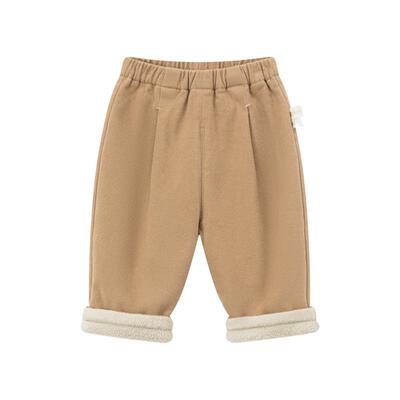 UCNOO与虫 儿童裤子秋冬新款加绒保暖长裤女宝宝休闲裤男童直筒裤