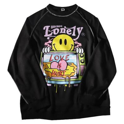 潮牌鬼脸印花休闲卫衣