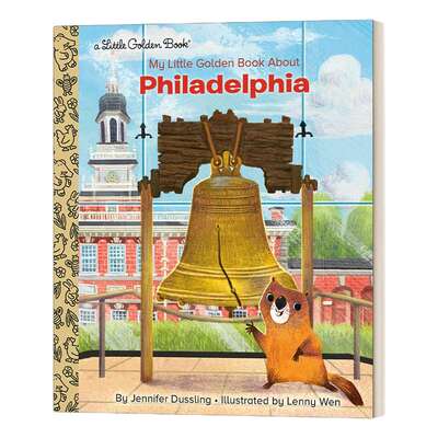 英文原版绘本 My Little Golden Book About Philadelphia 费城 兰登书屋精装小金书 英文版 进口英语原版书籍