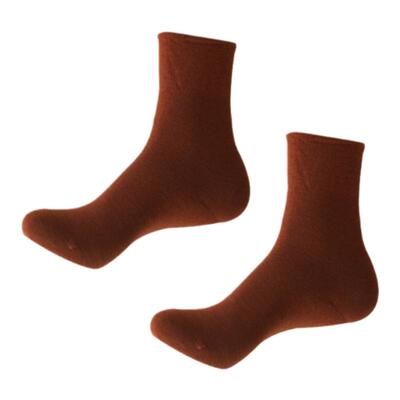 米吉诺拉 无骨秋冬季百搭柔软磨绒加厚保暖松口羊毛中筒袜子女