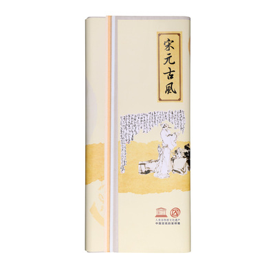 仿古六尺对开粉彩洒金书法用纸