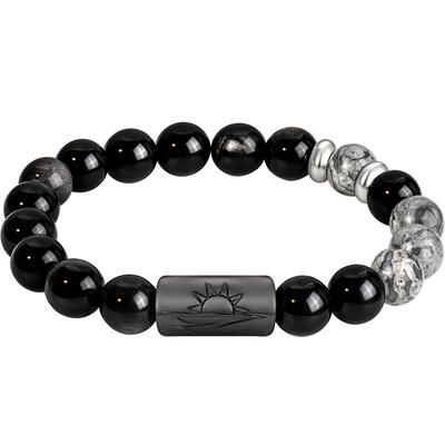 SIMPLEJOYS情侣地图石黑曜白松石