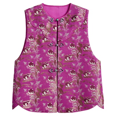 曼加塔宋锦新中式马甲