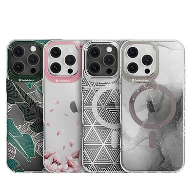 switcheasy适用2024新苹果16手机壳防摔iphone16promax彩绘插画保护套透明全包16pro真空电镀男女16PLUS