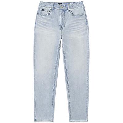 Lee411舒适高腰小直脚牛仔裤