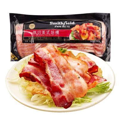 史蜜斯精选美式原切培根240g肉片三明治手抓饼专用儿童早餐家庭用