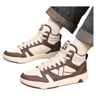 特步男鞋高帮板鞋男秋季新款