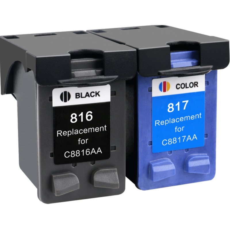 CMYK适用HP惠普816墨盒817墨水Deskjet可F378加墨F388连供F2128 F2188 F2288黑3538彩3918色 ...