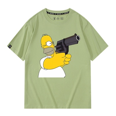动漫卡通辛普森一家宽松短袖T恤
