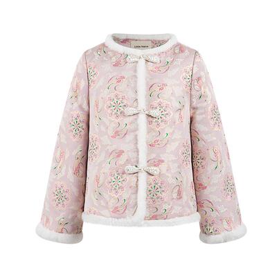 LittleNaive女童中式提花棉服