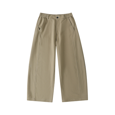 LR MADE 26SS 侧缝排列铆钉 切角形袋口 花纱纹路棉休闲长裤