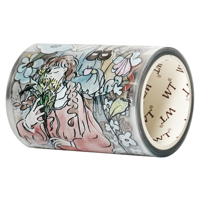 WT人物女孩模切手帐胶带