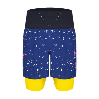 UGLOW二合一男女跑步压缩短裤