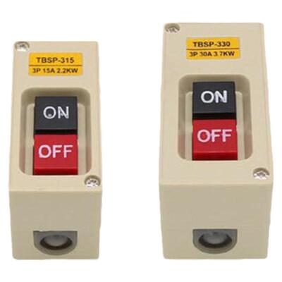 天得TEND押扣开关自锁TBSP-330电动机启动塑料壳220V按钮TBSP-315