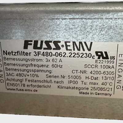 FUSS-EMV Netzfilter  Entst?rfilter 3F480-016.225230c