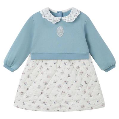 tartineetchocolat法国巧克力童装24秋冬新款女童卫衣拼接连衣裙