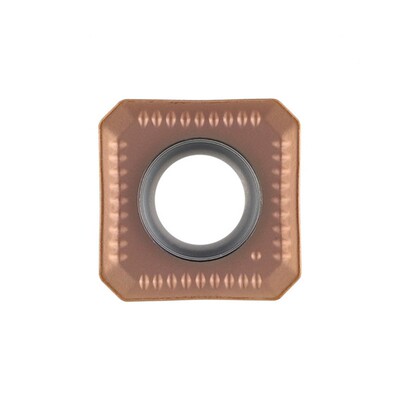 数控45度面铣刀片四方铣刀片SEKT1204AFTN装KM12铣刀盘不锈钢钢件