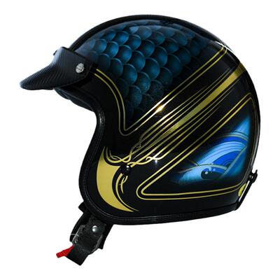 意大利TRRF复古半盔碳纤维男女摩托车头盔四分之三巡航踏板3c认证