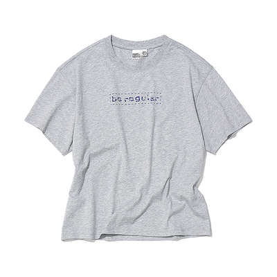 宽松圆领棉质印花短袖T恤